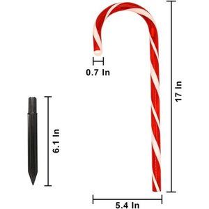 Holiday | 17 Christmas Candy Cane Pathway Markers Lights Set Of 6 ...